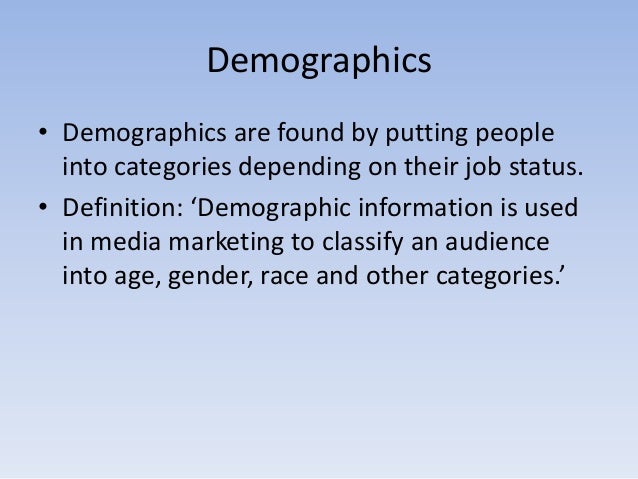 Demographics And Psychographics Examples