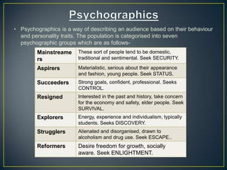 Demographics and Psychographics | PPTX