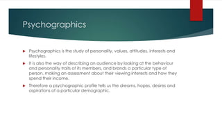 Demographics and Psychographics | PPTX