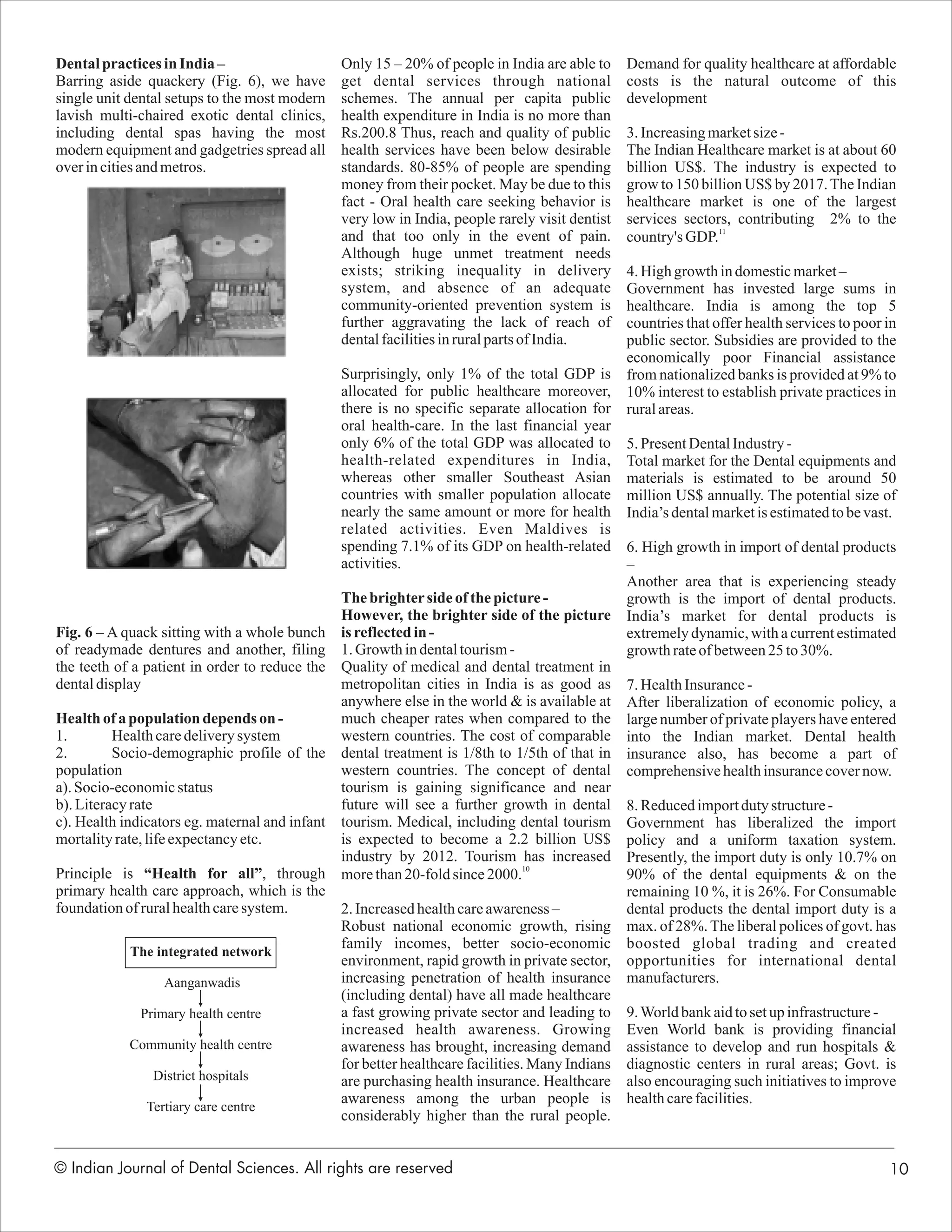 Demographics & Current Scenario with Respect to Dentists, Dental ...