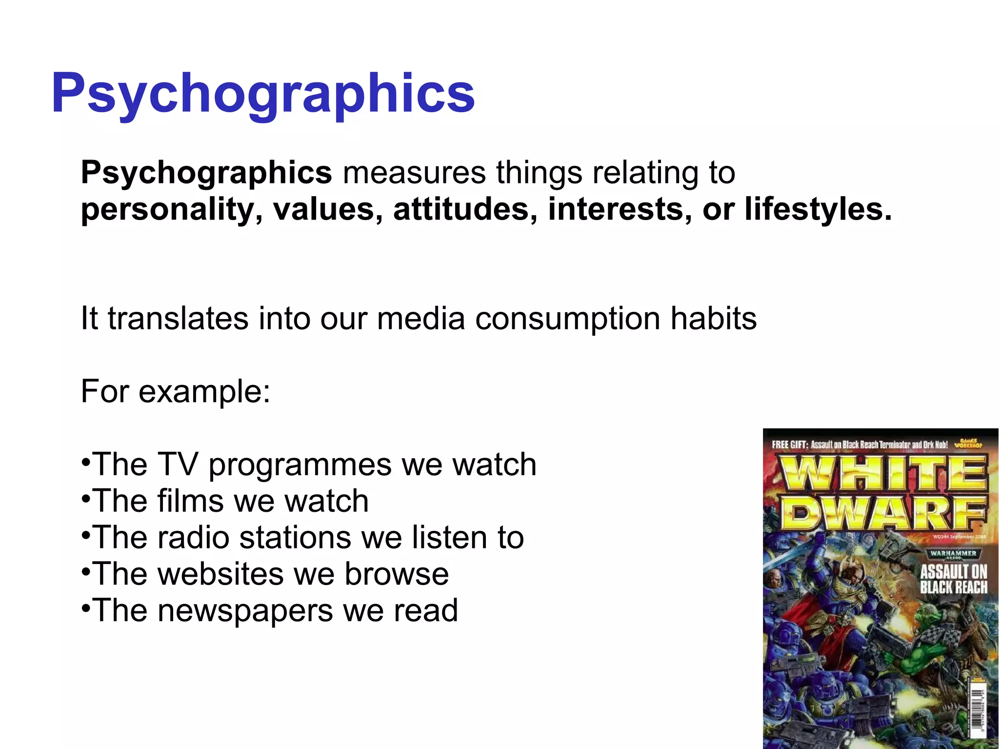 Demographics psychographics | PPT