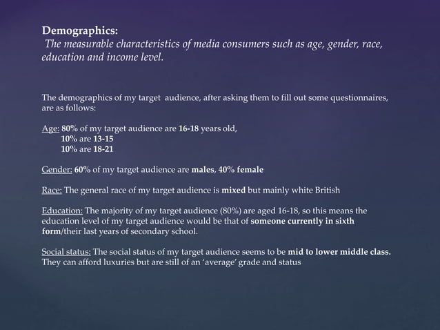 Demographics & psychogrpahics | PPT