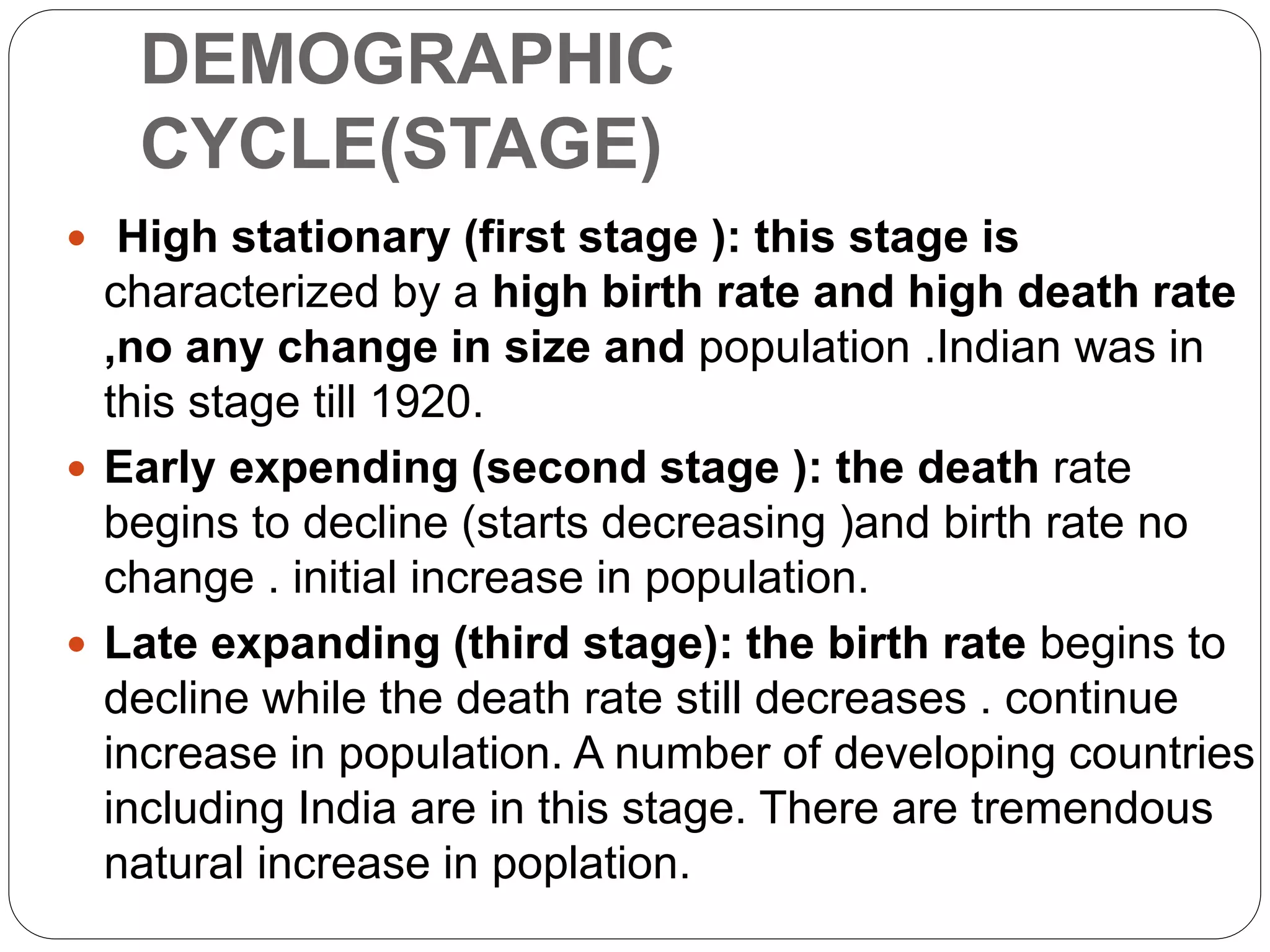 Demographic stages | PPTX