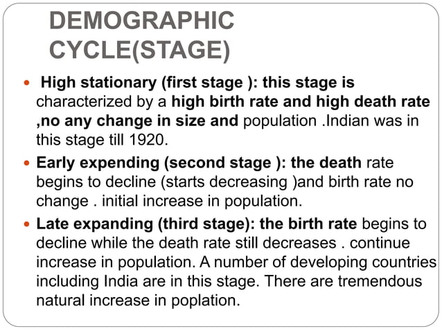 Demographic stages | PPTX | Science