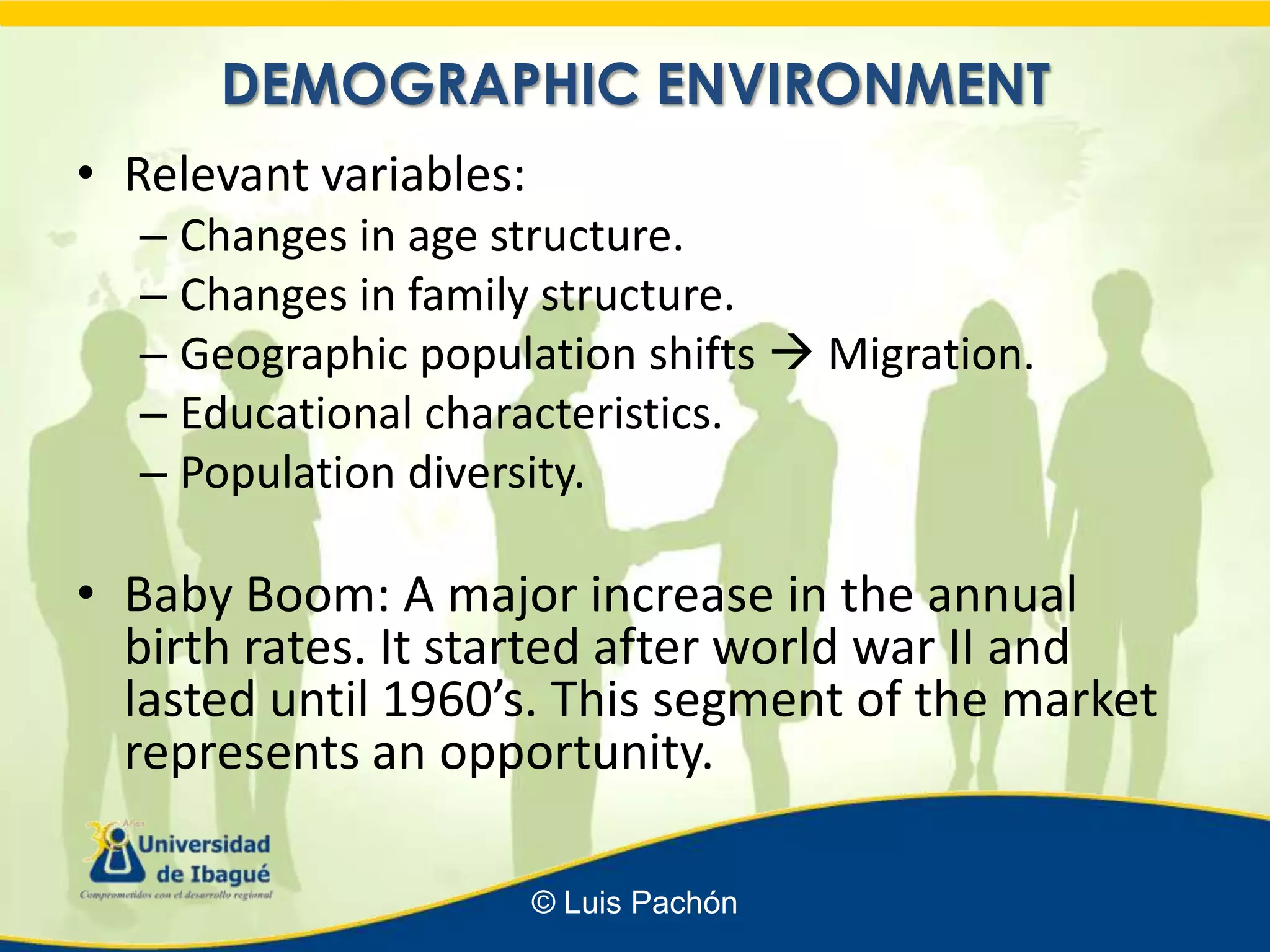 Demographic, technological & natural environment | PPTX