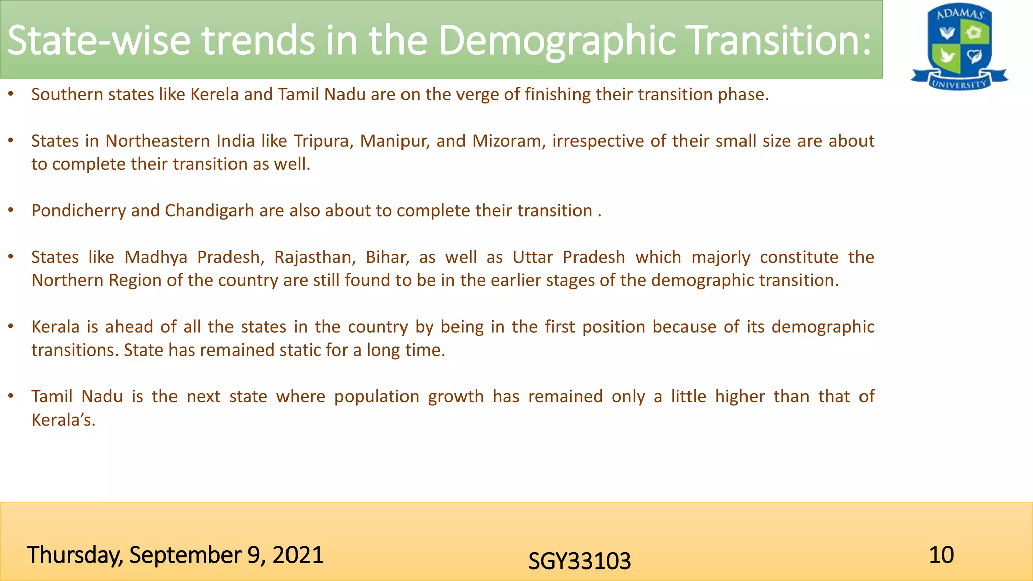 Demographic Transition in India | PPTX