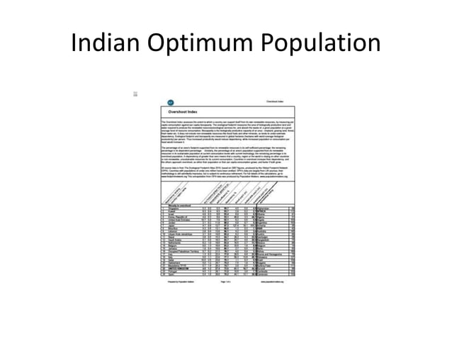 Demographic transition theory and Optimum Population | PPT