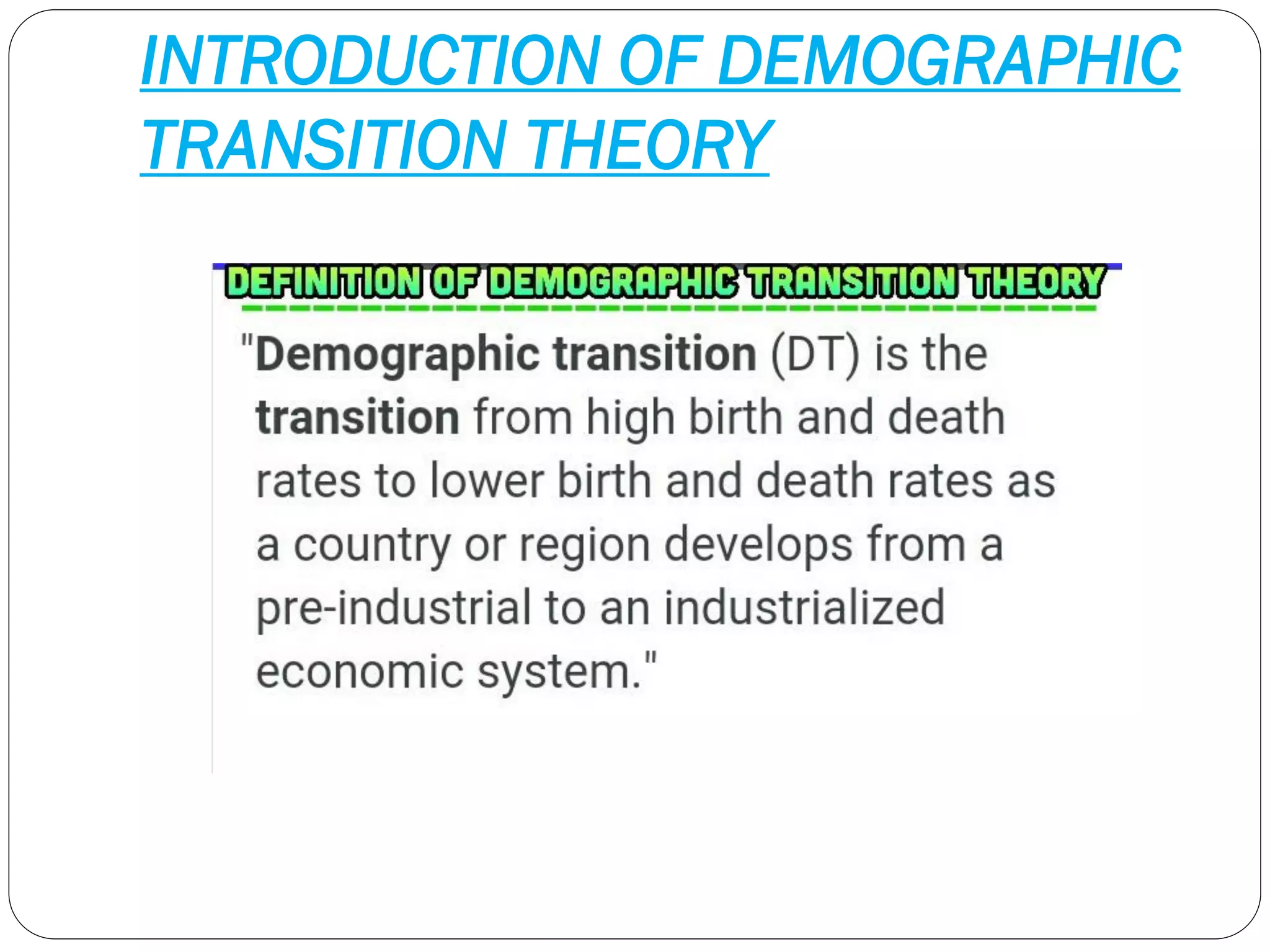 Demographic transition theory | PDF