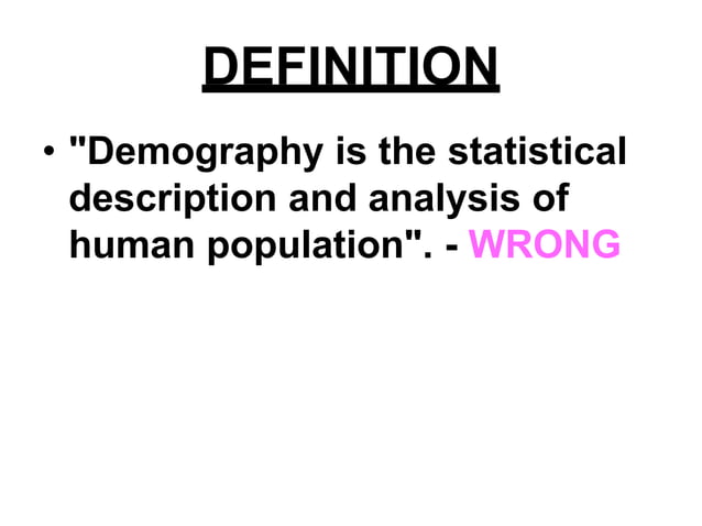 Demography | PPT