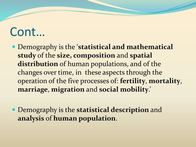 Demography | PPTX | Geology | Science