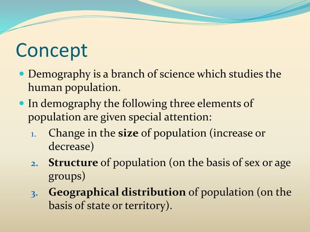 Demography | PPTX | Geology | Science