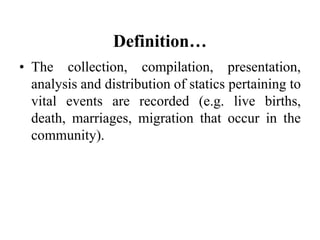 demography community health nursing pptt | PPTX