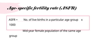 DEMOGRAPHY-PRINCIPLES, CYCLE, VITAL STATISTICS | PPTX