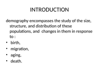 Comprehensive Overview of Demography: Population Studies and Data ...