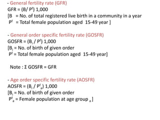 Demography add notes | PPTX