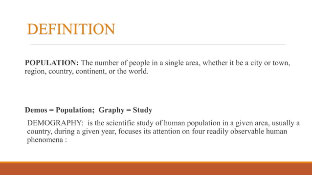 DEMOGRAPHY AND FAMILY PLANNING (PSM).pptx | Science