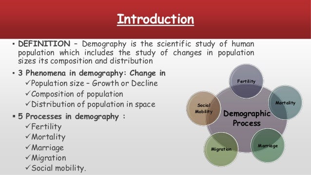 Demography and its indicators