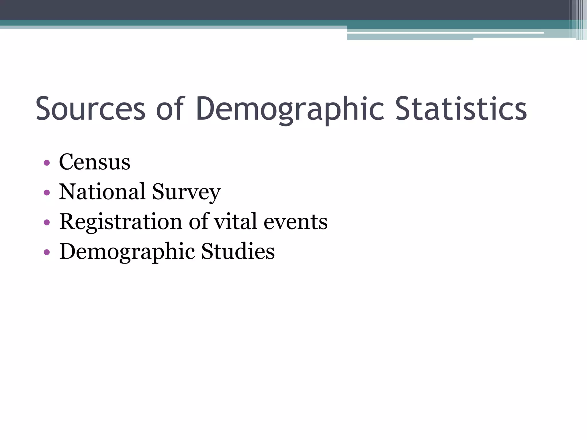 Demography presentation | PPTX