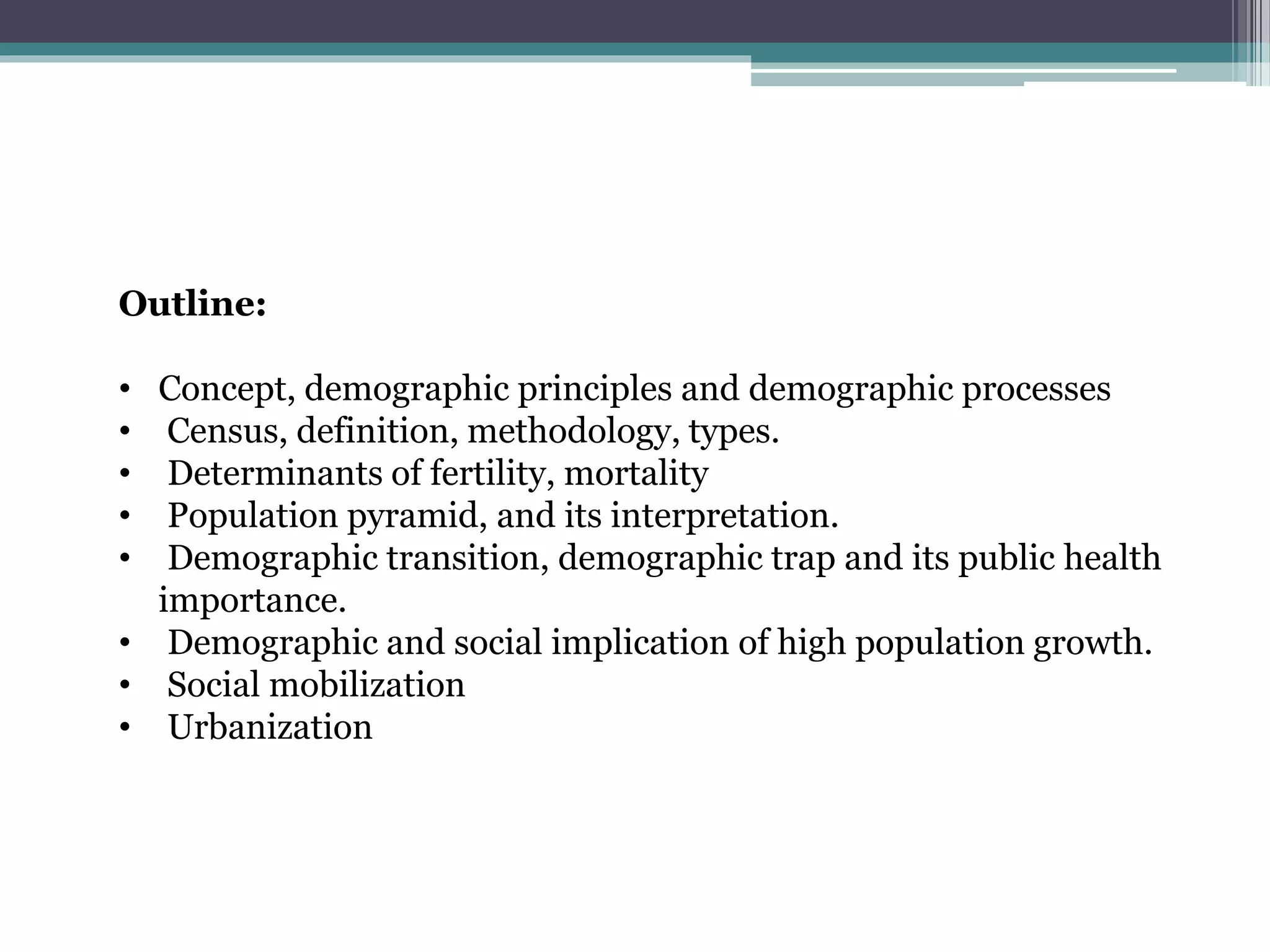 Demography presentation | PPTX