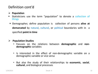 introduction to demography | PPTX