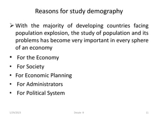 introduction to demography | PPTX