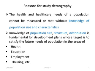 introduction to demography | PPTX