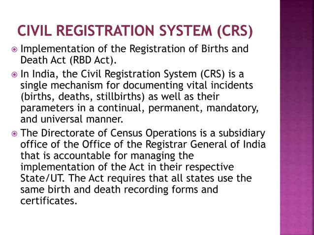 Demography - Methods of collection of demographic data | PPTX