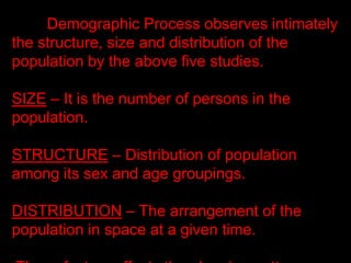 Demography in planning | PPTX