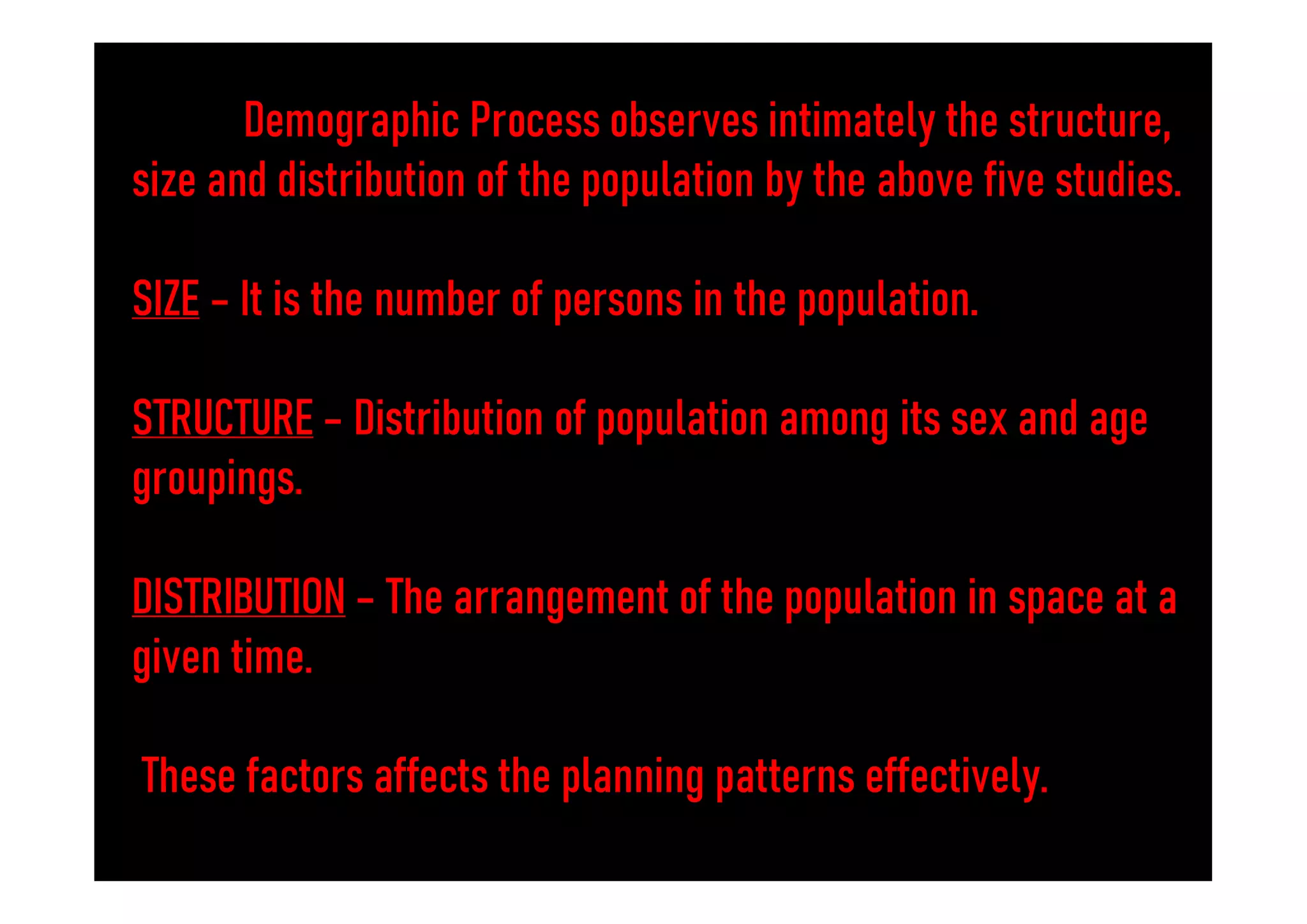 Demography in planning | PDF