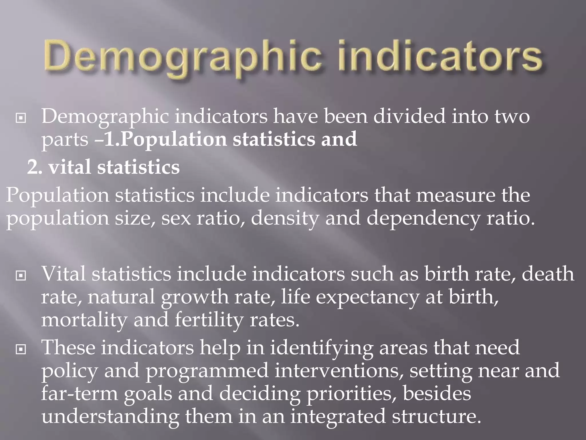 Demography lecture ppt | PPTX