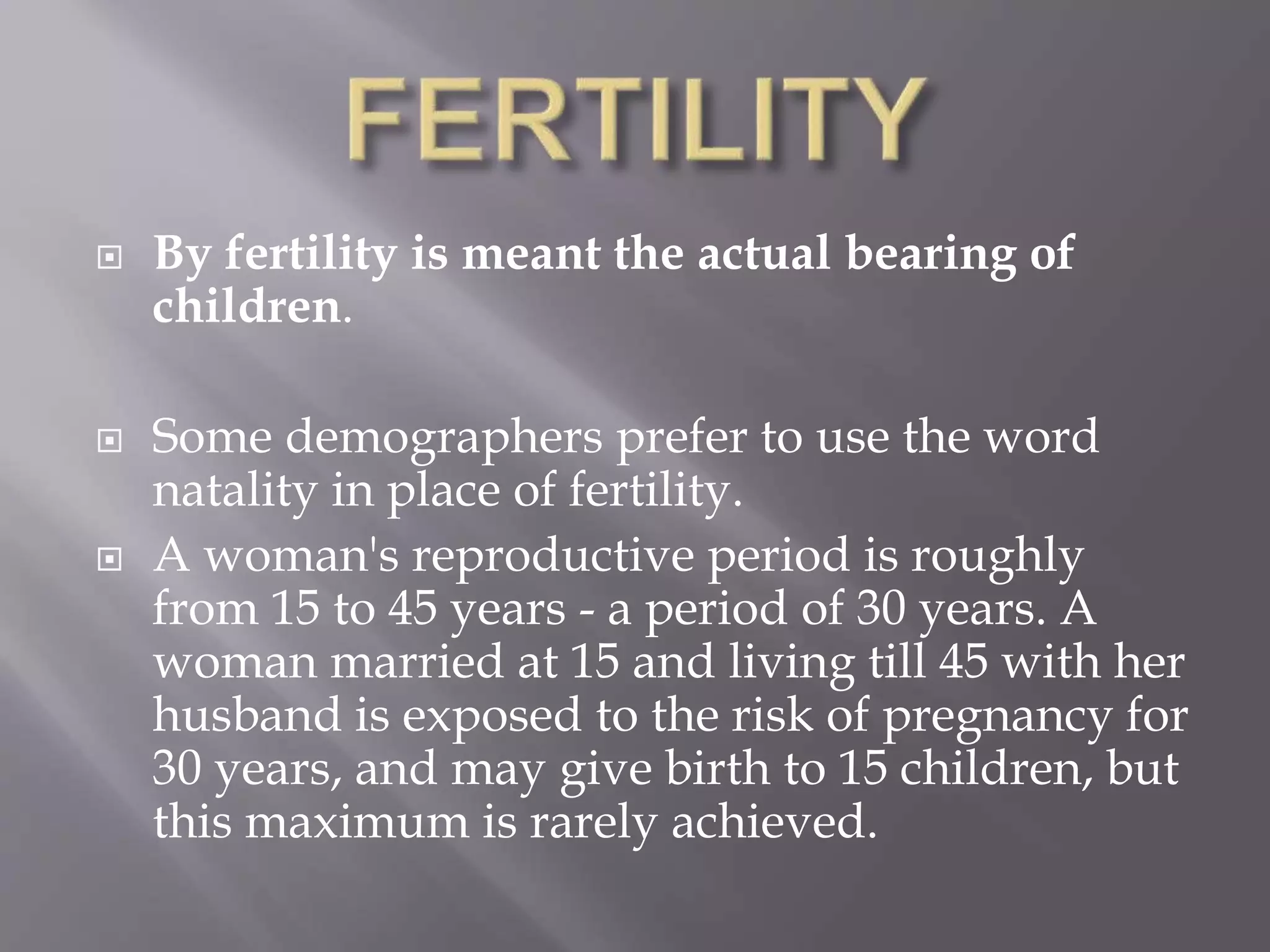 Demography lecture ppt | PPTX