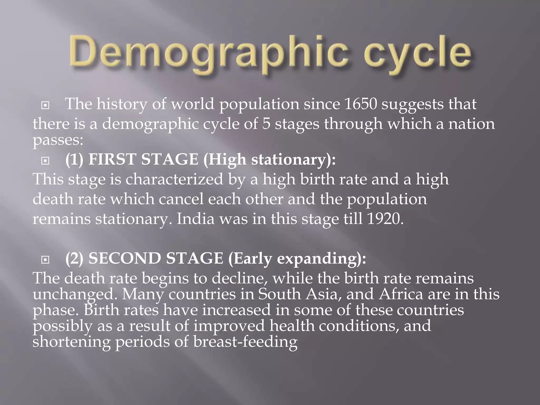 Demography lecture ppt | PPTX
