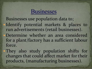 Demography lecture ppt | PPTX