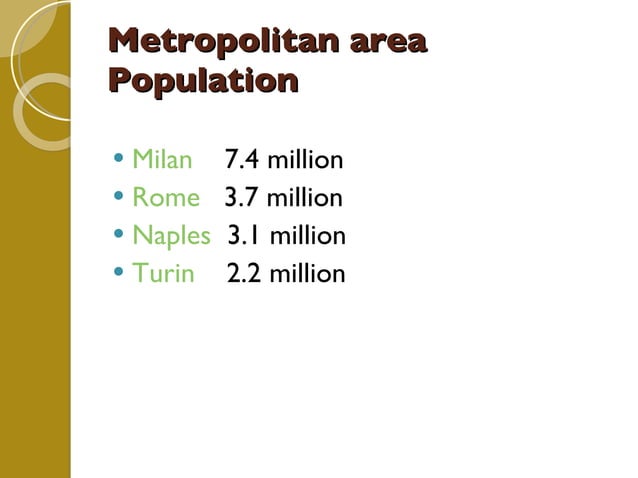 Demography of Italy | PPT