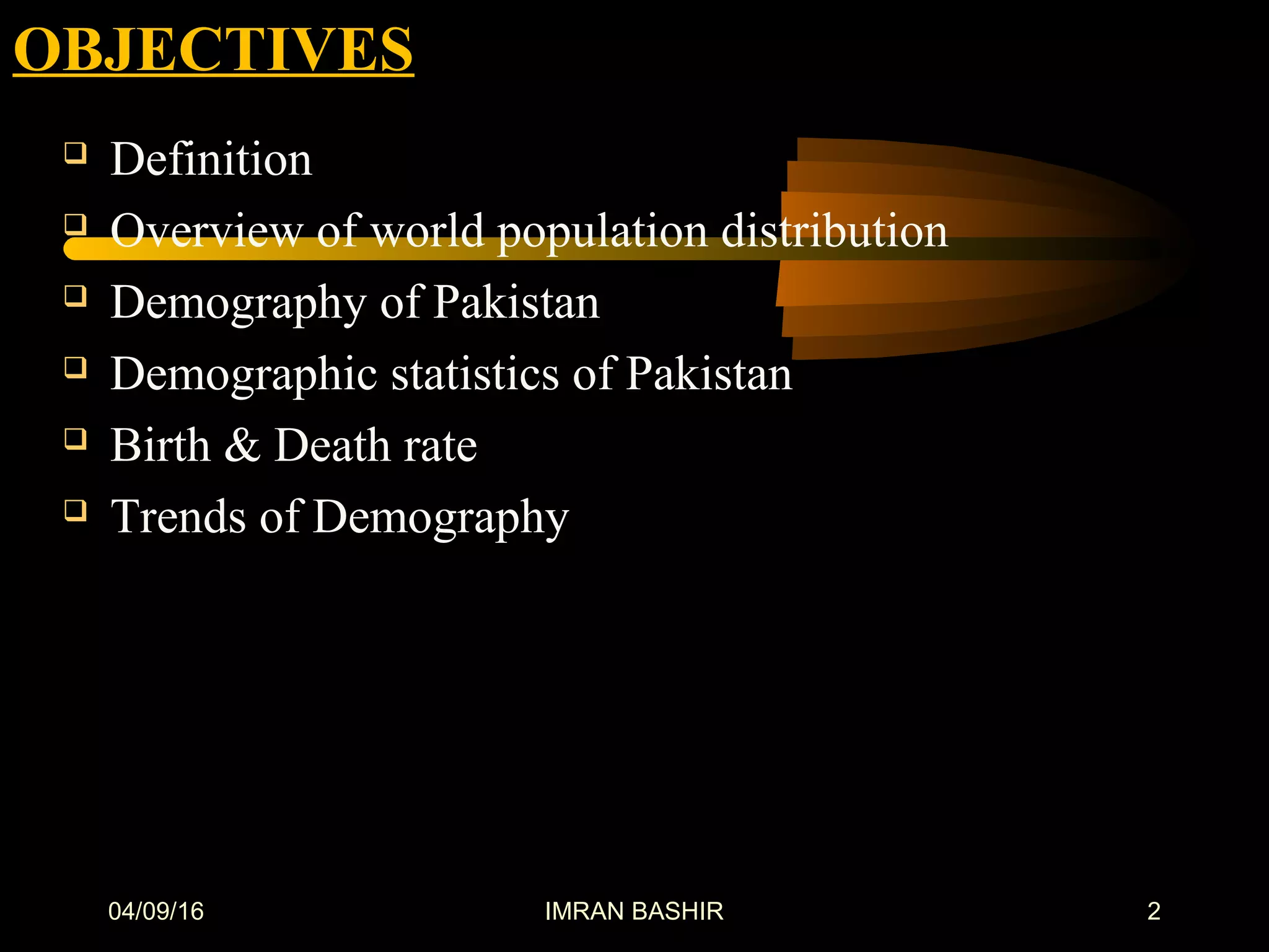 Demography of pakistan | PPT