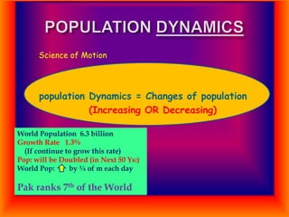 Demography population dynamics | PPTX