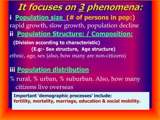 Demography population dynamics | PPTX