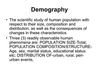 Demography & Population Dynamics for Medical Student.ppt