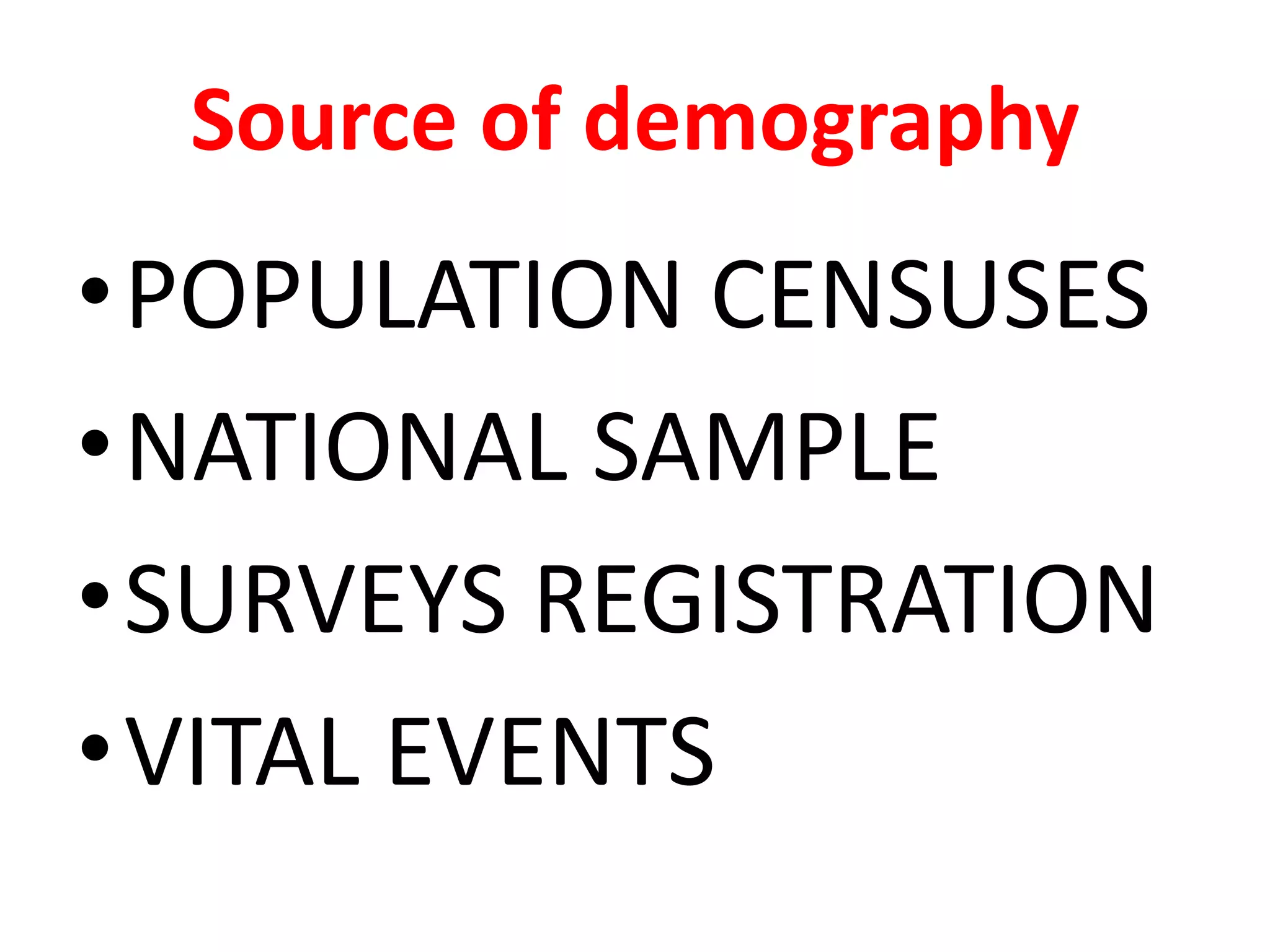 Demography ppt | PPTX