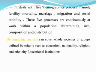Demography ppt | PPTX