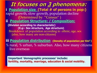 Demography pres part i by dr najeeb (2) | PPTX