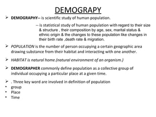 Demography ( dr.sanjeev sahu) | PPT