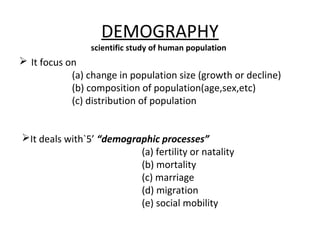 Demography ( dr.sanjeev sahu) | PPT