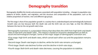 DEMOGRAPHY TRANSITION.pptx demography transition | PPTX