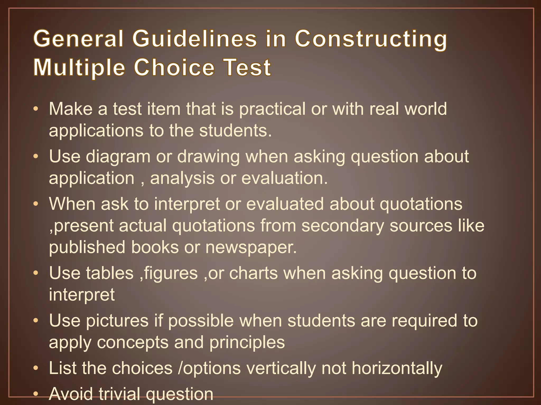 Multiple Choice Test | PPTX