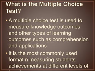 Multiple Choice Test | PPTX