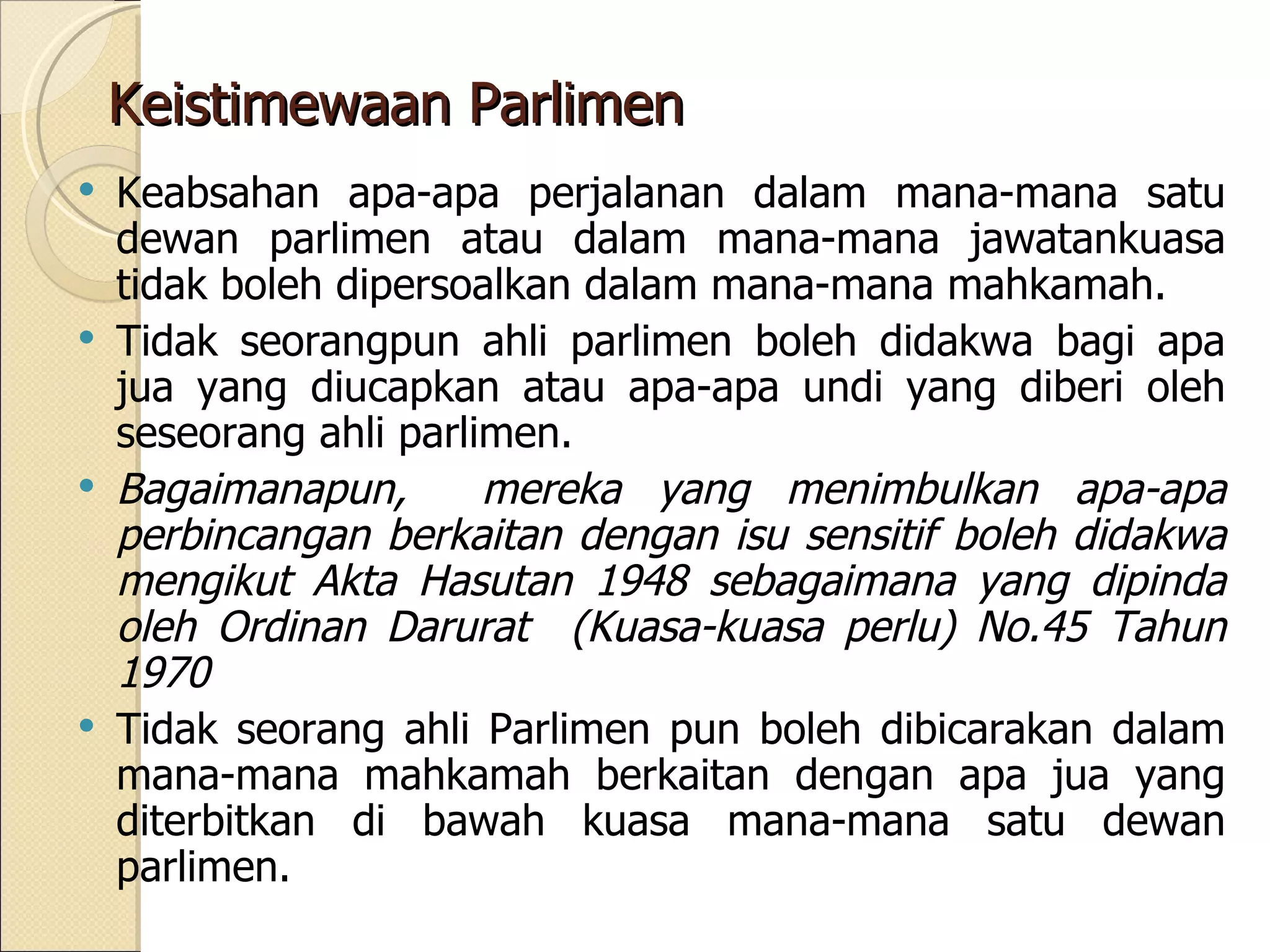 Demokrasi berparlimen bab 10 | PPT