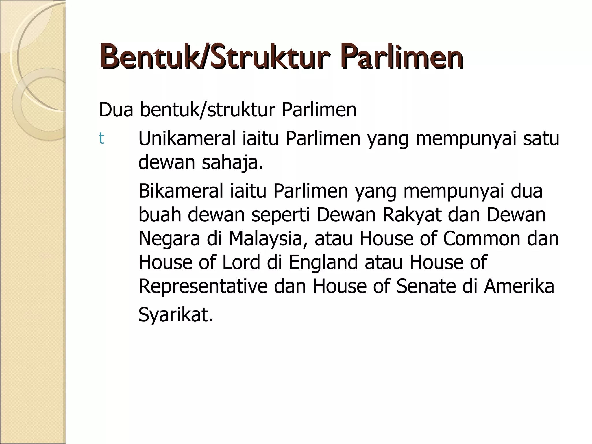 Demokrasi berparlimen bab 10 | PPT