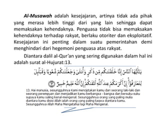 Demokrasi dalam ajaran islam | PPTX
