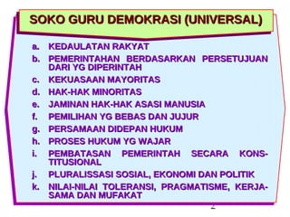 Demokrasi dan ham. kul 3 | PPT